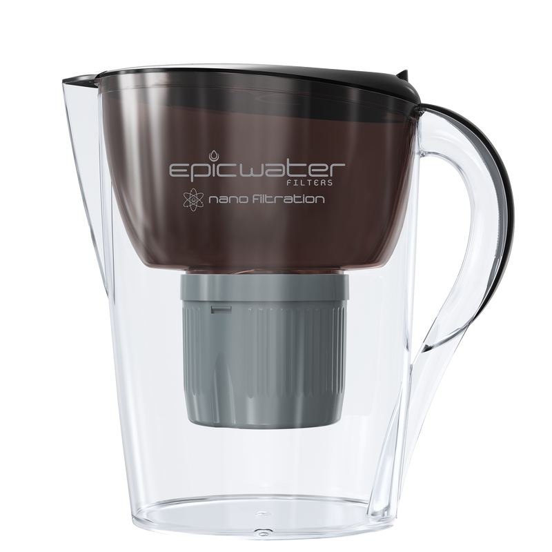 Epic Nano Water Filter Pitcher | Navy Blue | Removes Bacteria & Virus